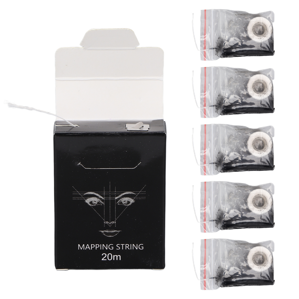 5 pcs กึ่งถาวรสัก microblade mapping line 20m pre-inked เขียนคิ้วเส้น ...