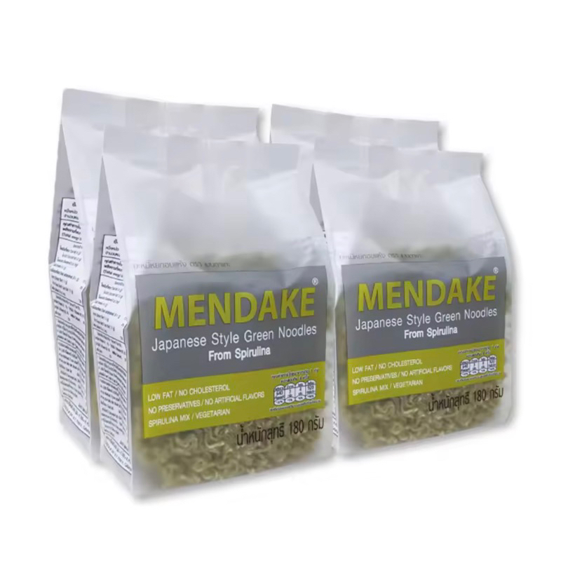 เมนดาเกะ บะหมี่หยกญี่ปุ่น ขนาด 180 กรัม (4 ห่อ) Mendake GREEN NOODLE ...