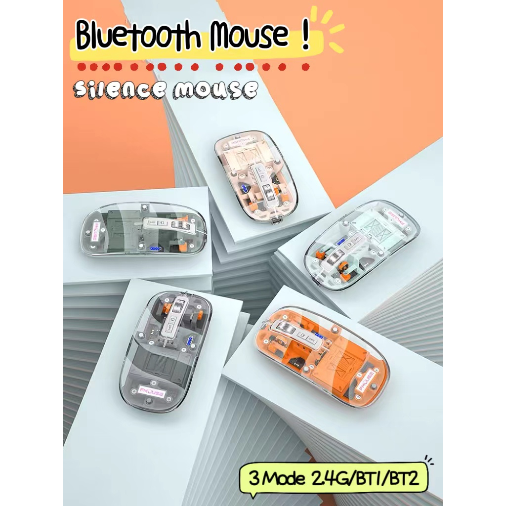Wireless Mouse 3 โหมด 2.4G/BT1/BT2 เมาส์ไร้สาย แบบชาร์จแบต เมาส์ไร้ ...