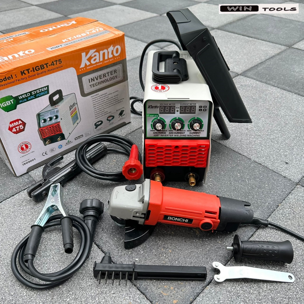 KANTO รุ่น KTB-ARC-475 ตู้เชื่อม ตู้เชื่อมไฟฟ้า ตู้เชื่อมอินเวอร์เตอร์ 3 ปุ่ม 475MMA IGBT + หิน ...