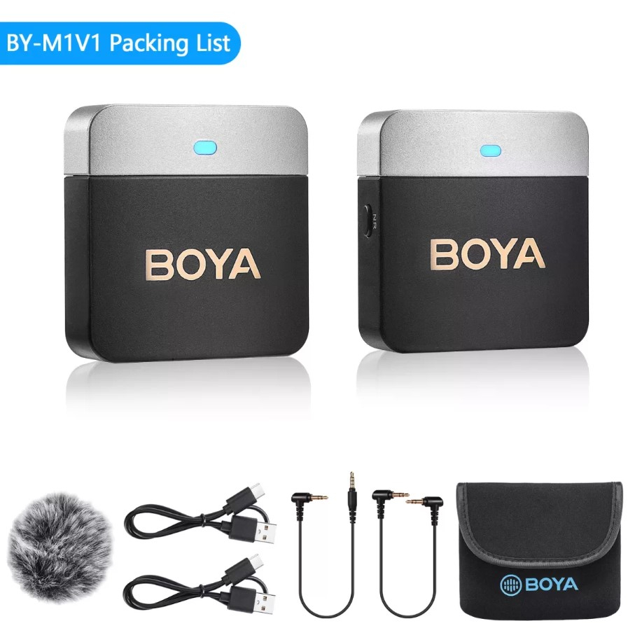 BOYA BY-M1V Series MV1,MV2,MV3,MV4,MV5,MV6 2.4GHz Dual-Channel Wireless Microphone System ไมค์ ...