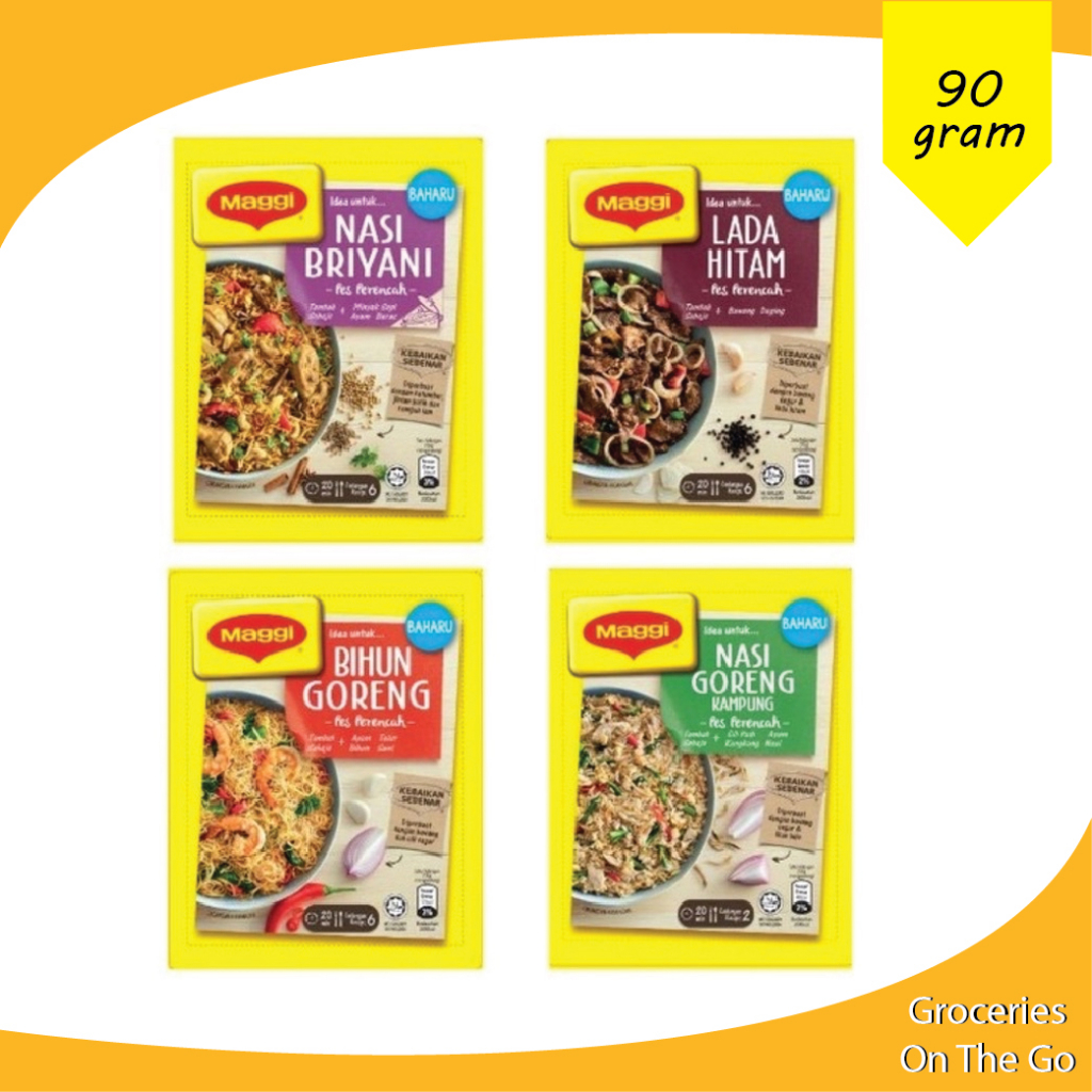 maggi paste bihun goreng/ lada hitam/ nasi goreng & nasi beriani 90g ...