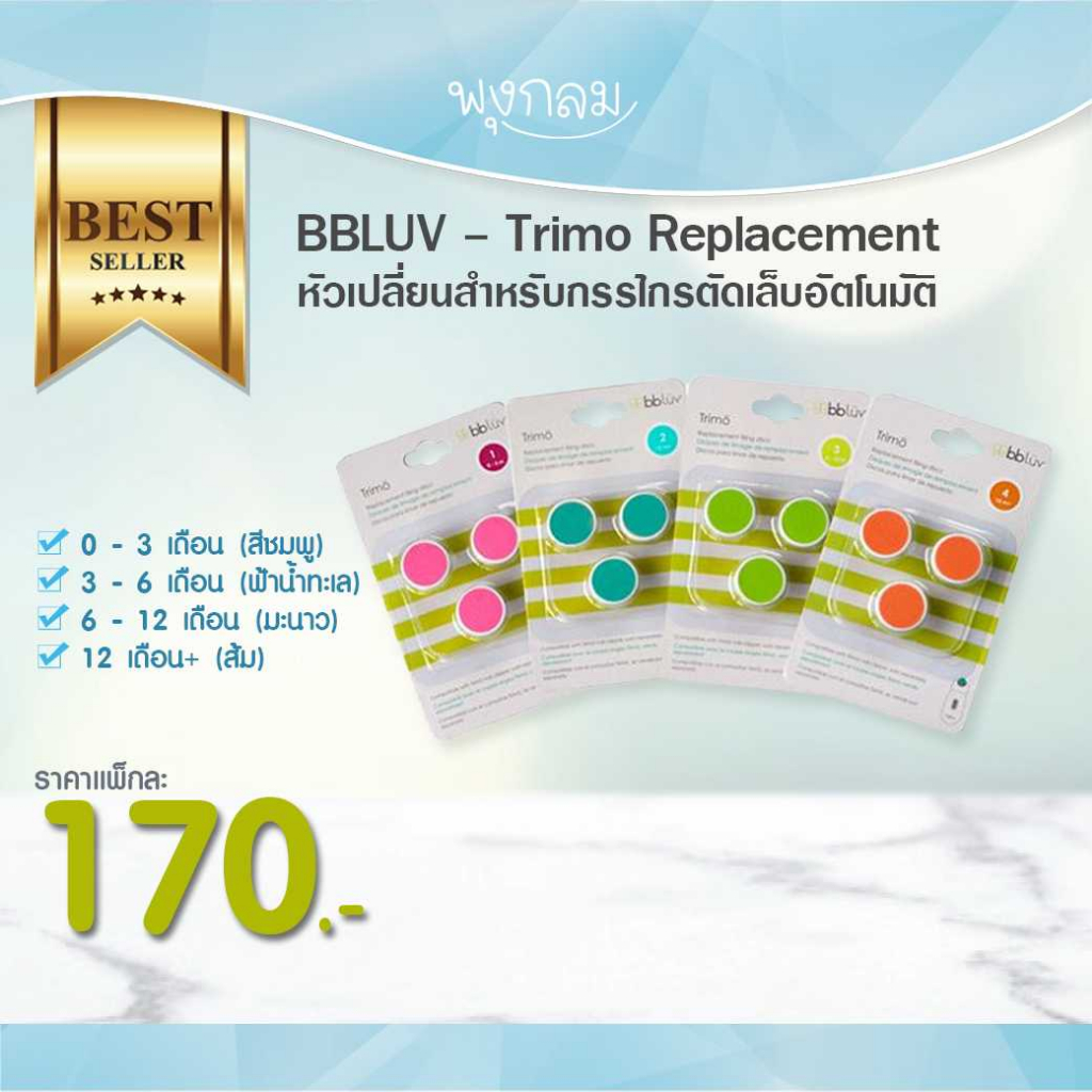 BBLUV Trimo Replacement หัวเปลี่ยนสำหรับกรรไกรตัดเล็บอัตโนมัติ | Shopee Thailand