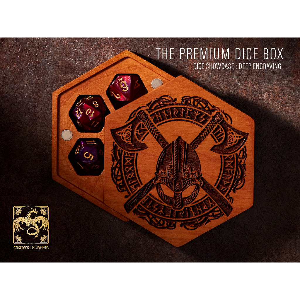 The Viking Dice Box CHERRY WOOD | Premium DnD Dice Box | D&D DiceBox ...