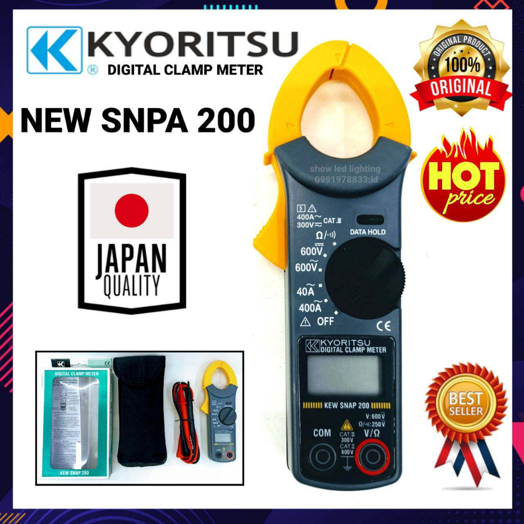 Kyoritsu รุ่น KEW SNAP 200 แท้ JAPAN 100% 400A/AC คลิปแอมป์ แคลมป์ ...