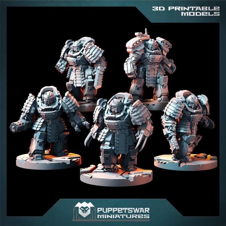 Bushi Heavy Strikers Breacher Squad - 3d print miniature board game ...