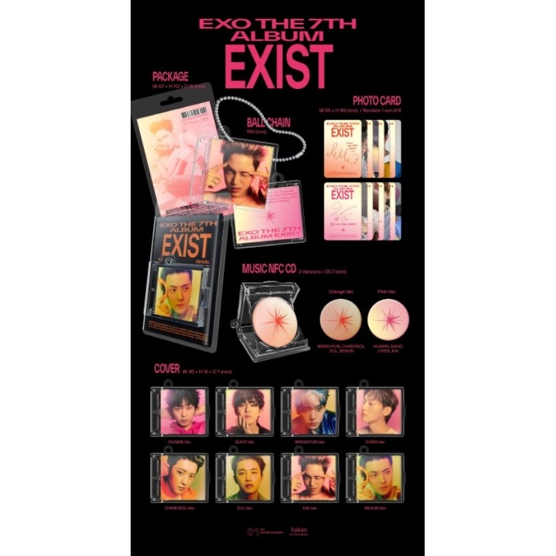 EXO 7TH ALBUM EXIST ยกชุดครบทุกปก19อัลบั้ม | Shopee Thailand