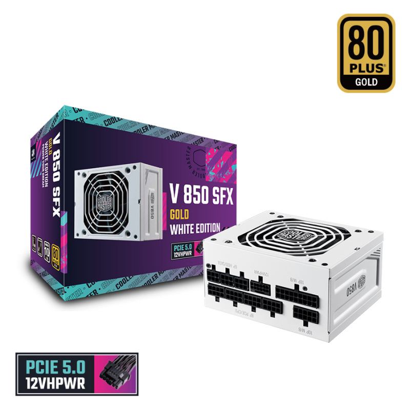 Cooler Master V850 Gold ATX 3.0 White Edition FULL-MODULAR SFX POWER ...