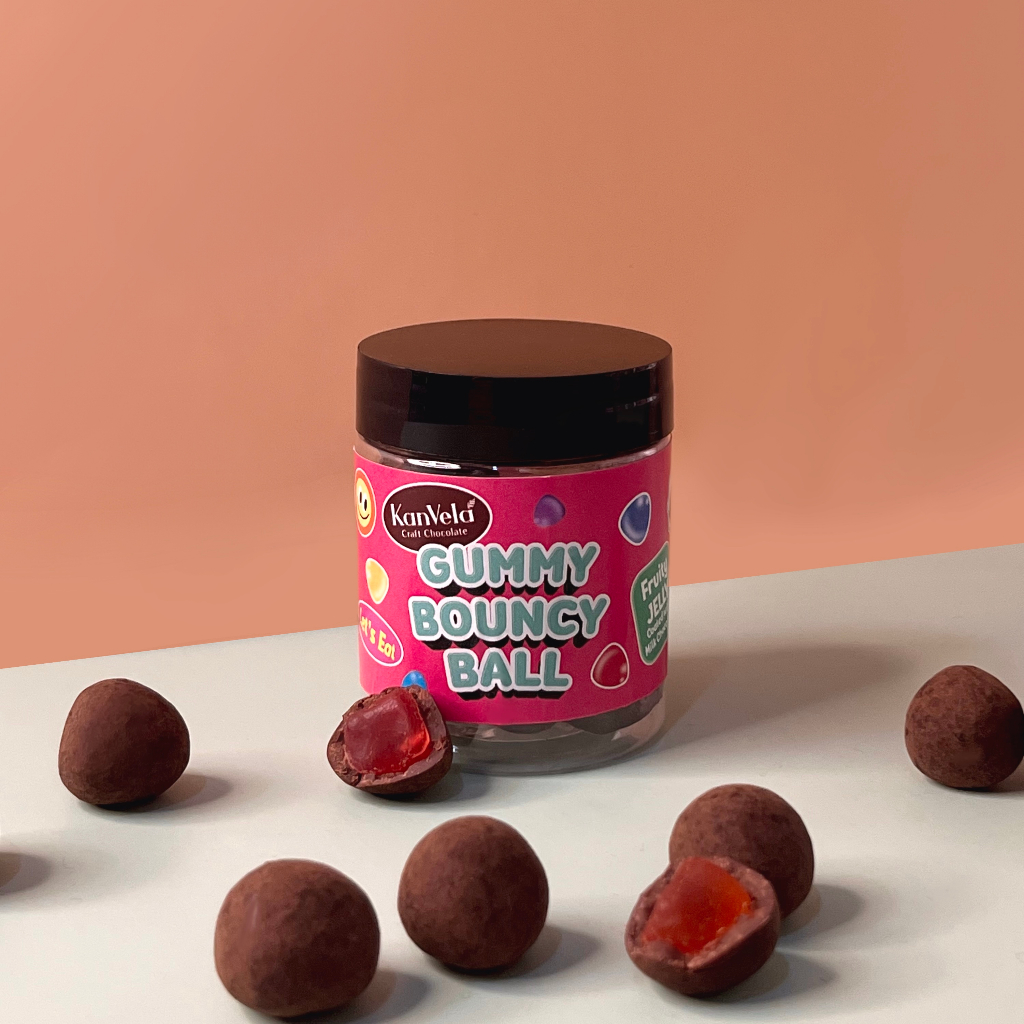 Gummy Bouncy Ball เจลลี่เคลือบมิ้ลค์ช็อกโกแลต | Shopee Thailand