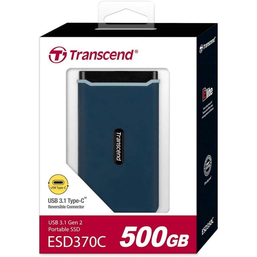 Transcend External SSD 50GB/500 GB/1 TB ESD370C USB 3.1 Gen 2 (USB ...