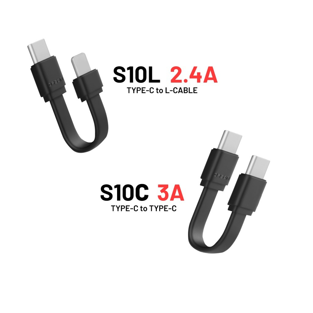 Orsen By Eloop S10C / S10L สายสั้นชาร์จเร็ว USB Data Cable Type C to C / C to L | Shopee Thailand