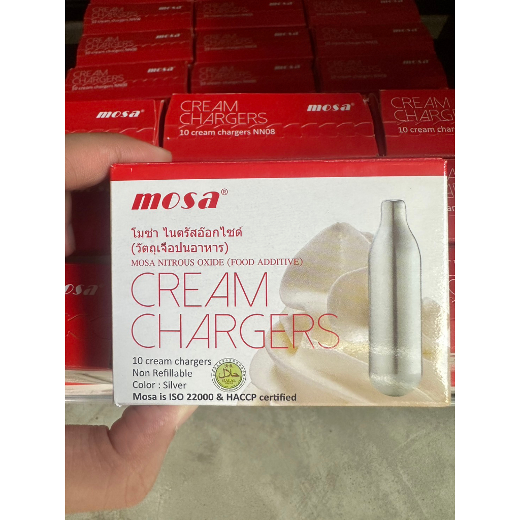 แก๊สวิปครีม MOSA Cream Chargers (10หลอด/กล่อง) | Shopee Thailand