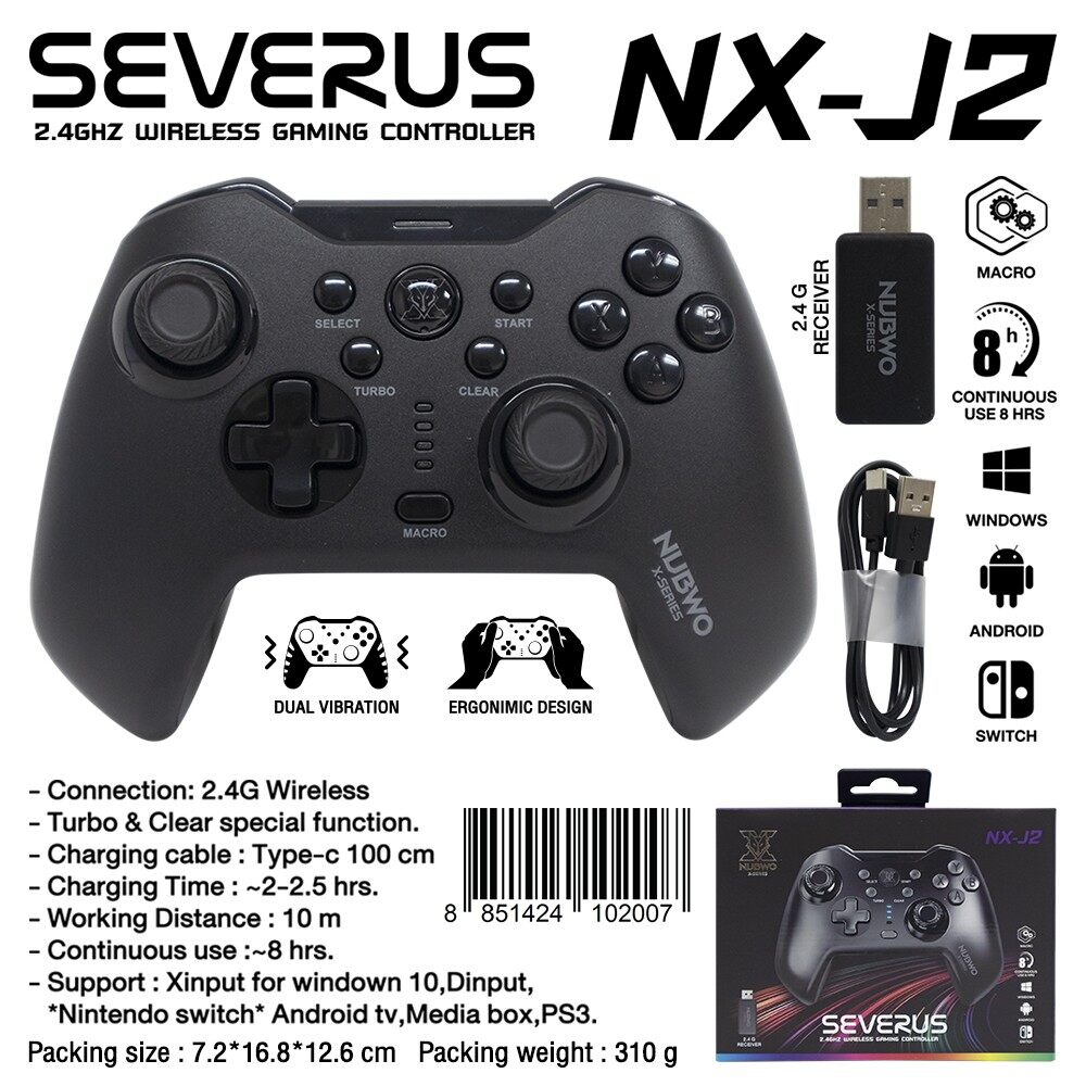 🔥ขายดีมาก🔥⚡️จอยเล่นเกมส์⚡️ NUBWO รุ่น NX-J2 ,NX-J1, NX-J3 SEVERUS 2.4Ghz Wireless Gaming ...