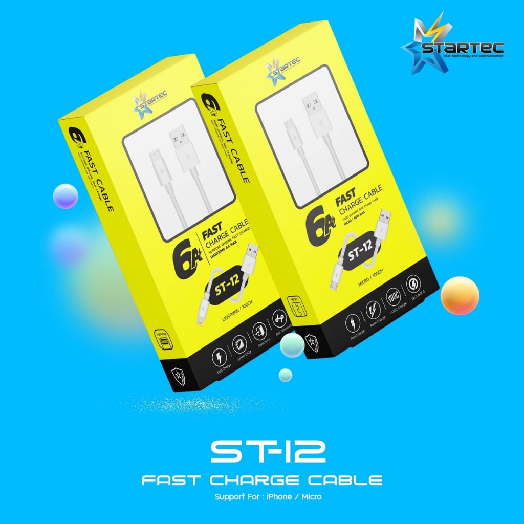 สายชาร์จ สายชาร์จเร็ว 6A 66วัตต์ รุ่น St-12 By Startec | Shopee Thailand