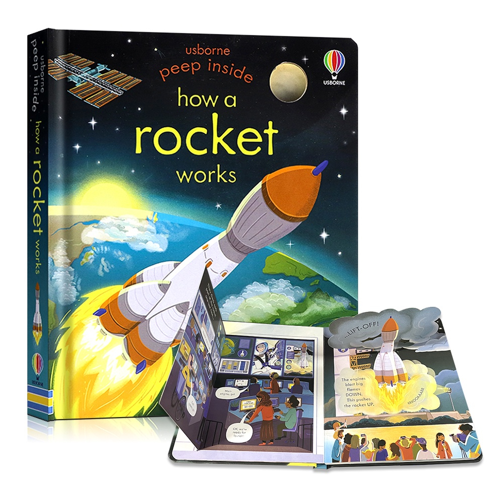 Usborne Peep Inside How A Rocket Works English Picture Book for Kids ...