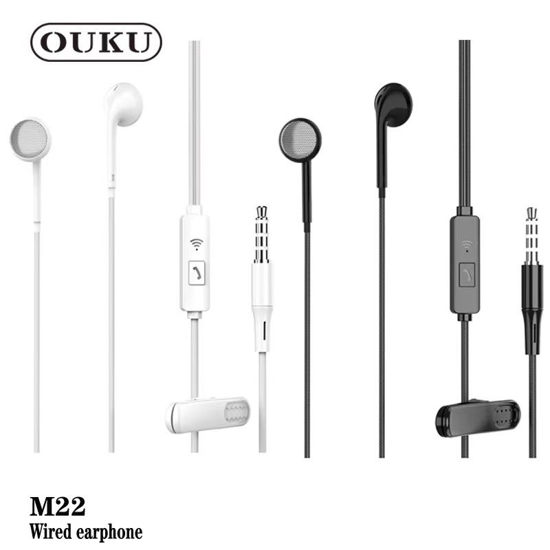 OUKU รุ่น M22 หูฟัง เบทหนัก คุณภาพเสียงดี พร้อมไมค์ มีสาย แจ๊ค 3.5 มม. | Shopee Thailand