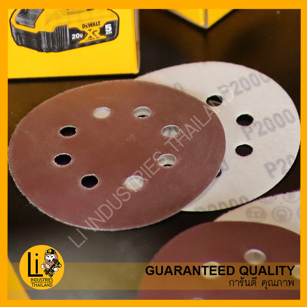 กระดาษทรายกลม ใบกระดาษทราย 5นิ้ว 8รู สำหรับ DEWALT DCW210 ใบกระดาษทราย ...