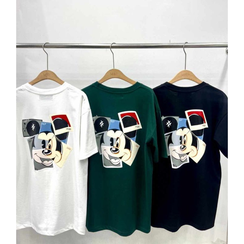 เสื้อยืดโอเวอร์ไซส์ ลายมิกกี้เมาท์ Call me again! | Shopee Thailand