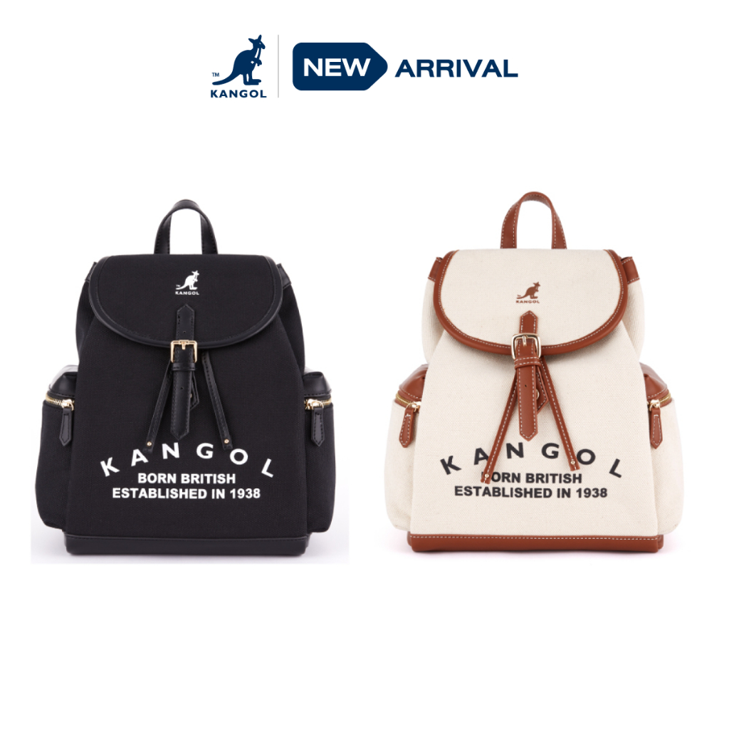 Kangol กระเป๋าสะพาย canvas leather backpack 63223740 | Shopee Thailand
