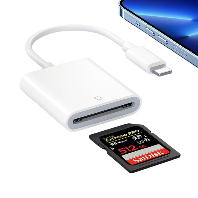 OTG Card Reader Adapter สำหรับ iPhone iPad 8 PIN 8 PIN to SD Card โอน ...