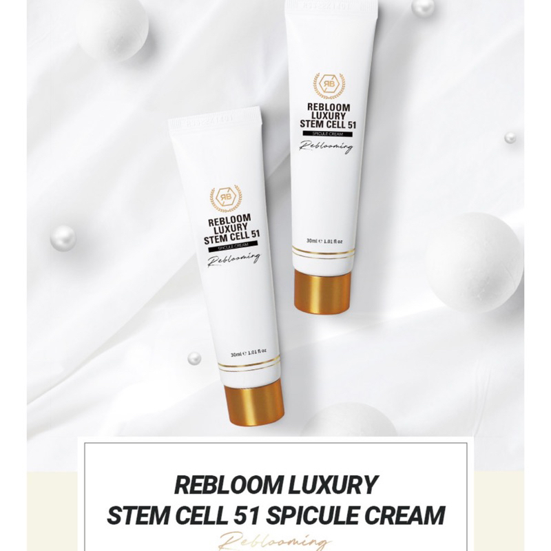 🌟 REBLOOM LUXURY Stem cell 51 spicule cream 30ml | Shopee Thailand