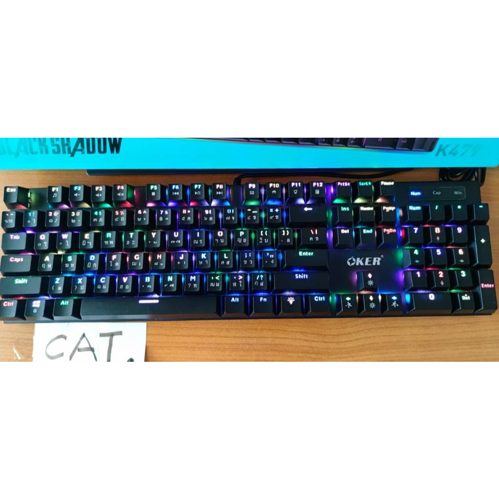 Keyboard Mechanical BlueSwitch MULIEMDIA OKER K479 คีย์บอร์ด เกมมิ่ง แมคคานิคอล มาโคร รับประการ1 ...