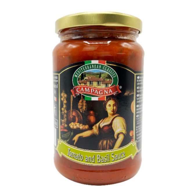 CAMPAGNA Tomato and Basil Sauce 350g. - คัมปาน่า ซอสมะเขือเทศ ผสมเบซิล 350กรัม (EXP.12.02.2027 ...