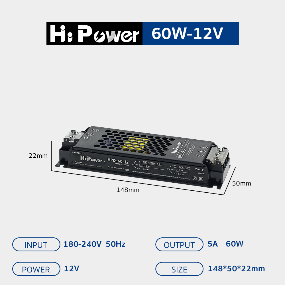 หม้อแปลง LED แหล่งจ่ายไฟ บางมาก DC12V 24V 48V หม้อแปลงไฟฟ้า 60W 100W 200W 300W 400WAC190-240V ...