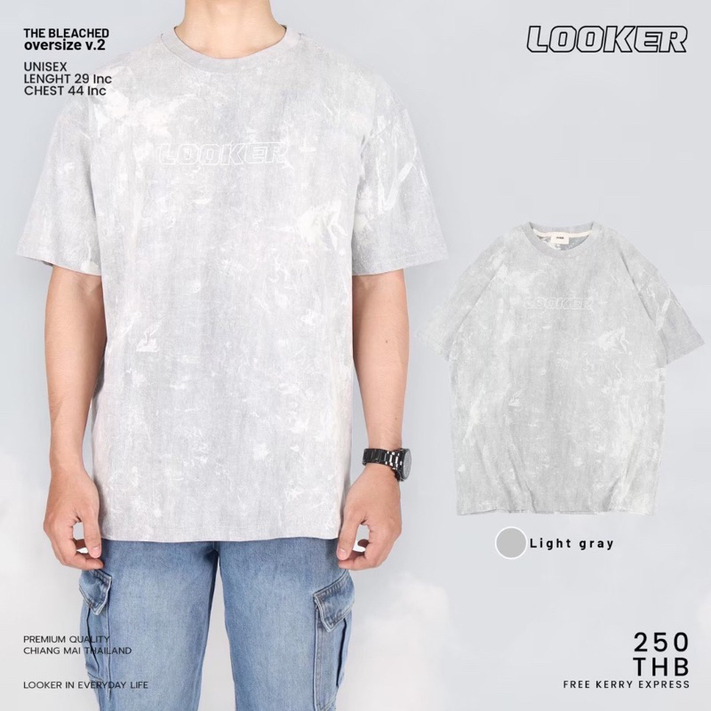 LOOKER-“THE bleached” Oversize (เสื้อยืดฟอก)V.2 (9%Clothing) | Shopee ...