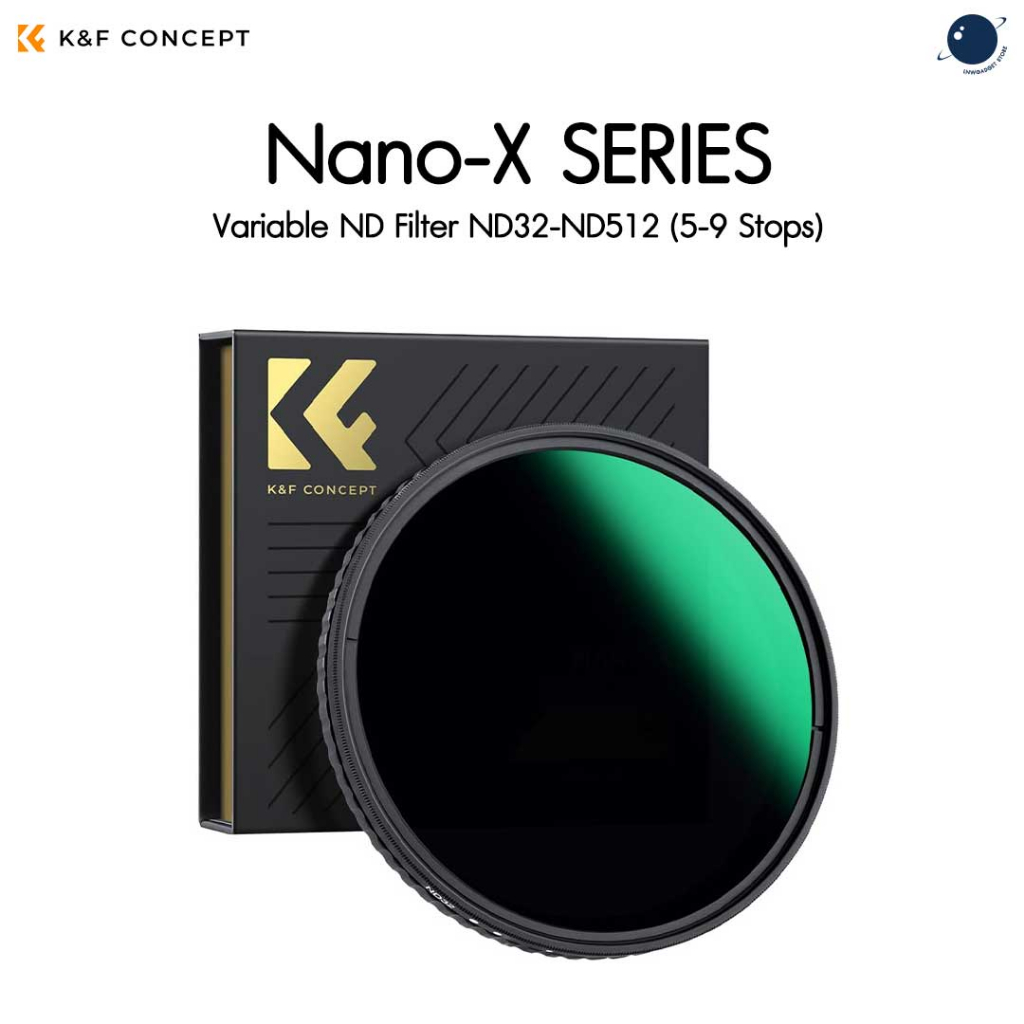 K&F 49-82mm Nano-X Variable ND Filter ND32-ND512 (5-9 Stop), No X-Cross ประกันศูนย์ไทย 2 ปี ...