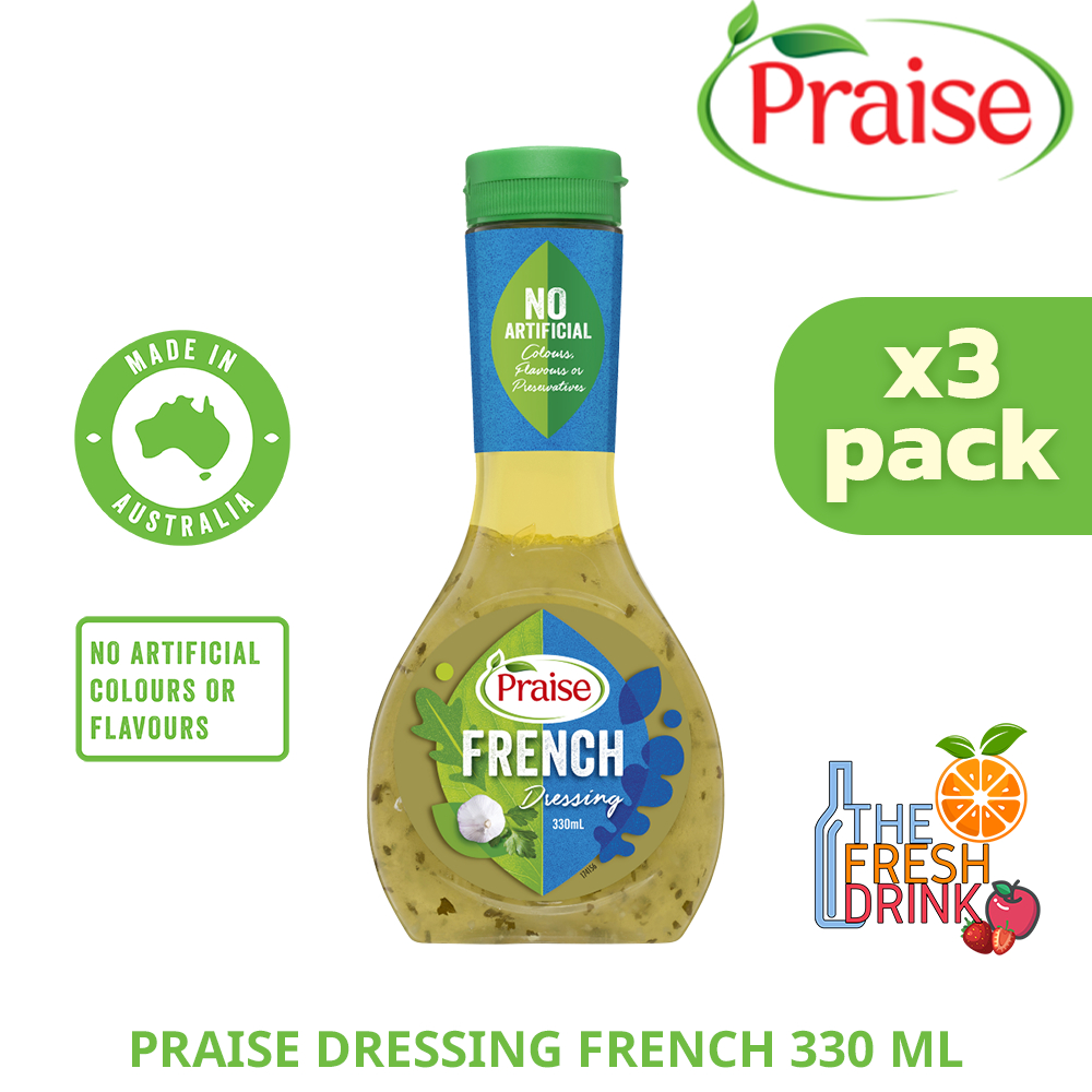 Praise Dressing French เพรส น้ำสลัด สไตล์ ฝรั่งเศษ 330มล. แพ็ค 3 ขวด ...