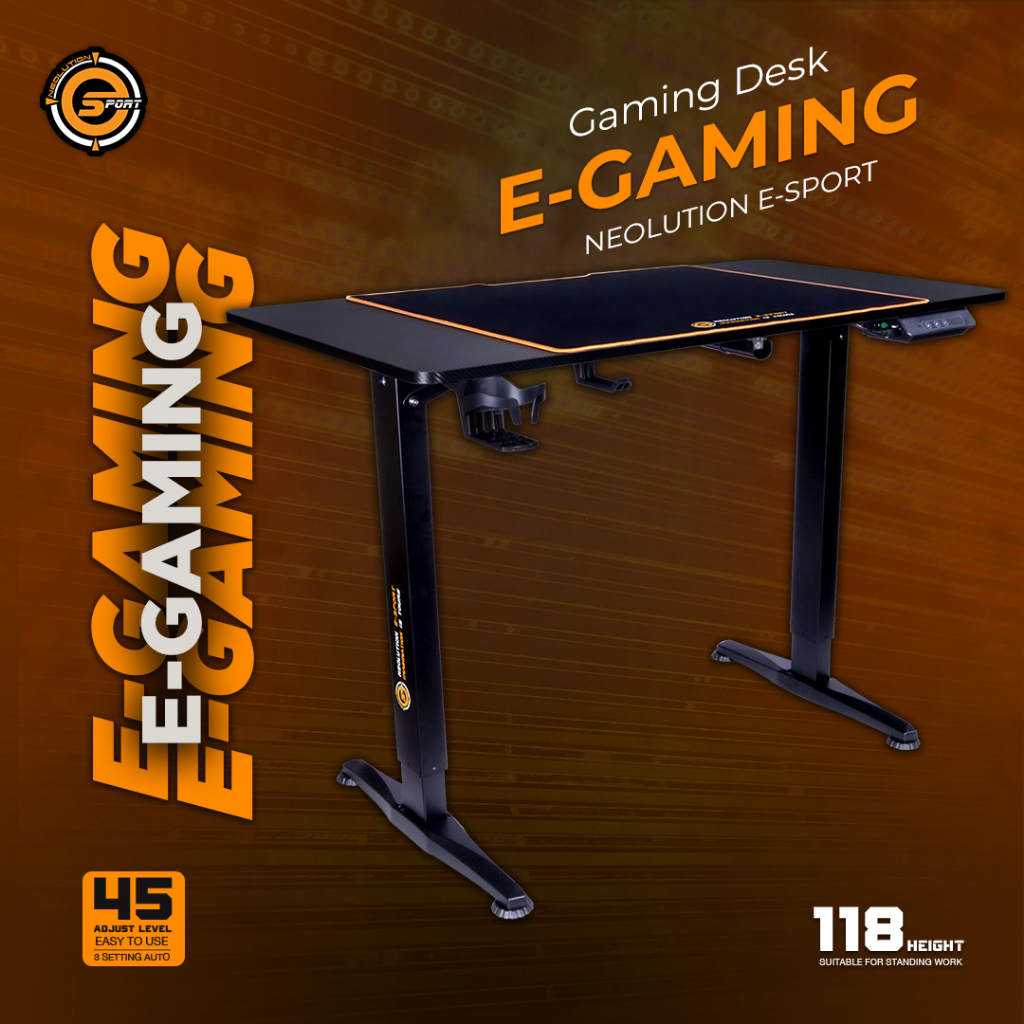Neolution E-Sport Gaming Desk รุ่น E-Gaming โต๊ะเกมมิ่ง โต๊ะเล่นเกมส์ โต๊ะปรับระดับไฟฟ้า ...