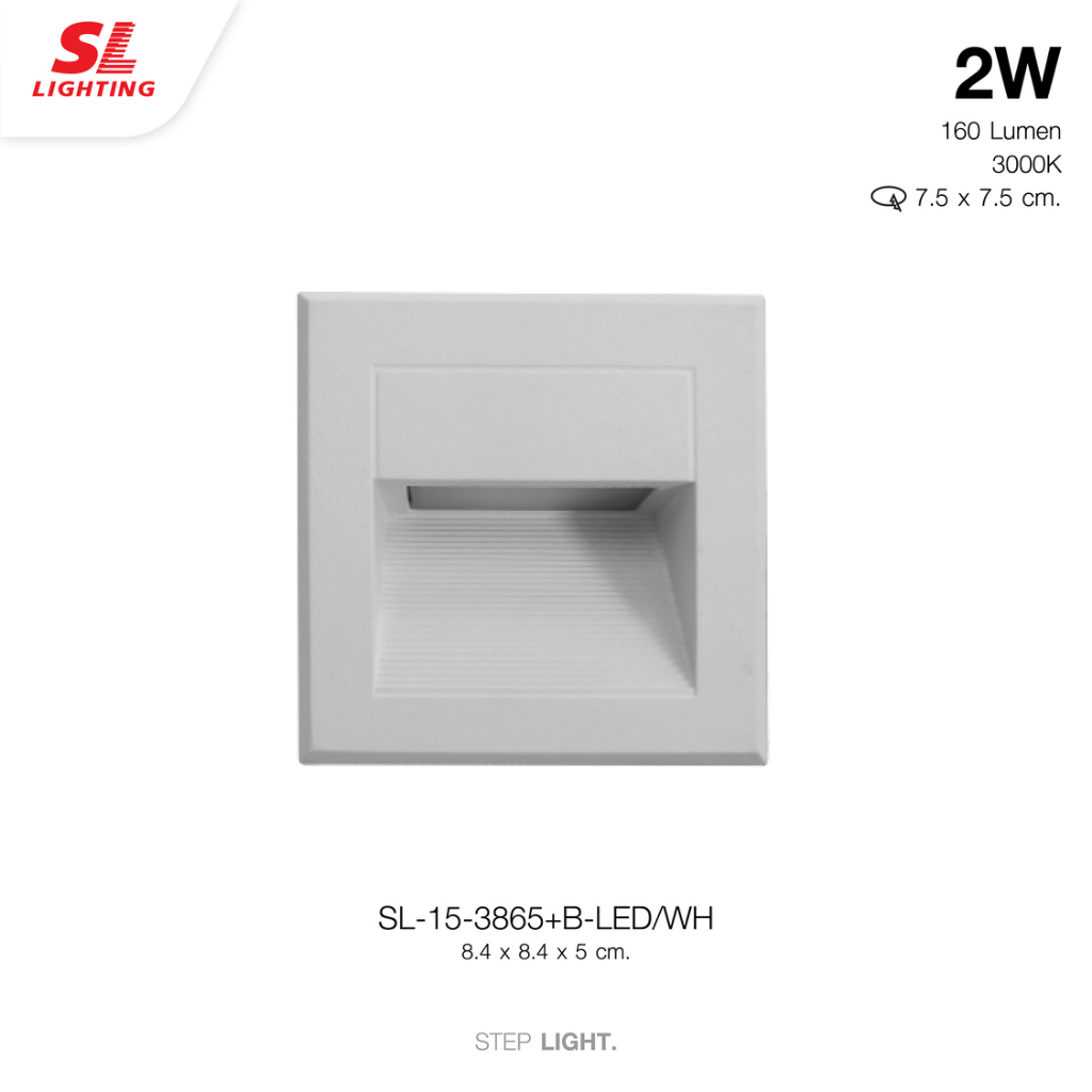SL LIGHTING | Step Light โคมไฟฝังขั้นบันได รุ่น SL-15-3865+B LED ...