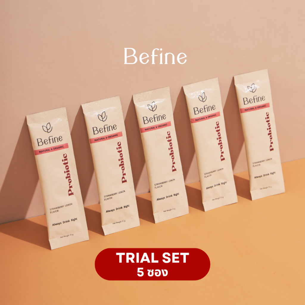 Befine Probiotic Trial Set รส Strawberry Lemon ปรับสมดุลลำไส้ แก้ ...