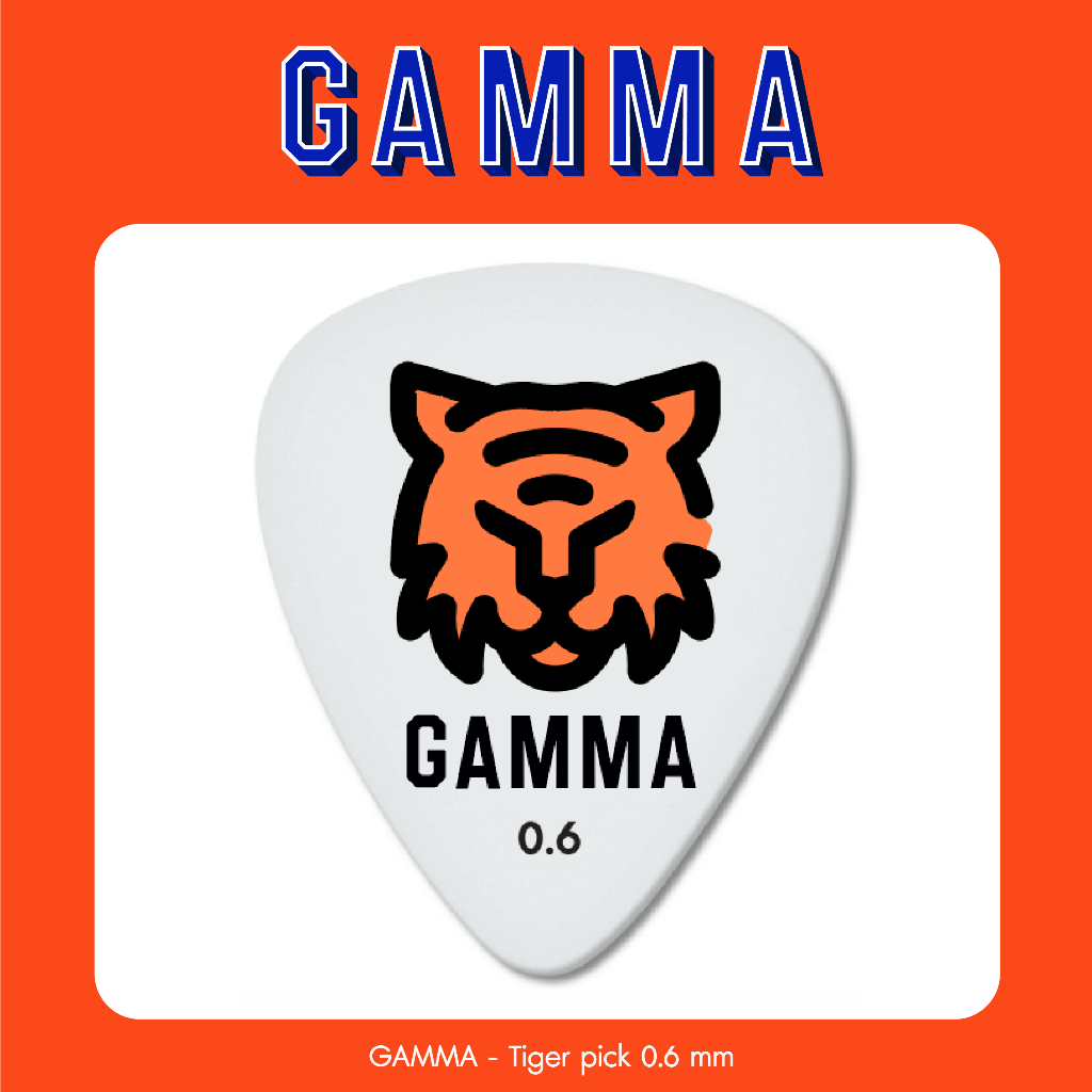 ปิ๊กกีต้าร์ GAMMA -Tiger pick - Orange (สีส้ม) ขนาด 0.6 mm. (1 ชิ้น ...