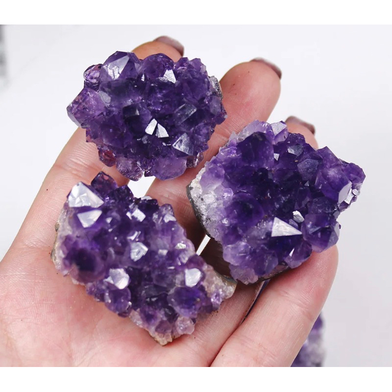 1 Pc Natural Raw Amethyst Quartz Purple Crystal Cluster Healing Stones ...