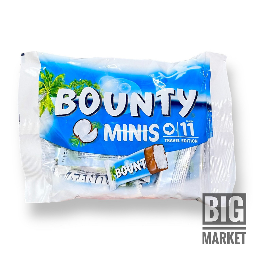 SALE 333g หมดอายุ 17/7/24 Bounty Miniatures ช็อกโกแลตสอดไส้มะพร้าว ...