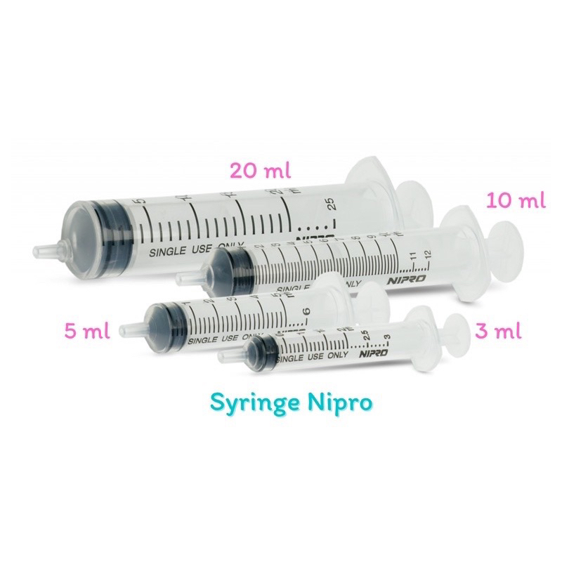 Syringe Nipro ของแท้ 💯 ขนาด 1,3,5,10,20 ml | Shopee Thailand