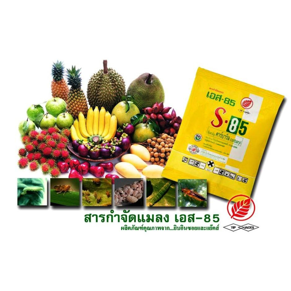 สารกำจัดแมลง S85 เอส85 ชื่อสามัญ คาร์บาริล 100กรัม | Shopee Thailand