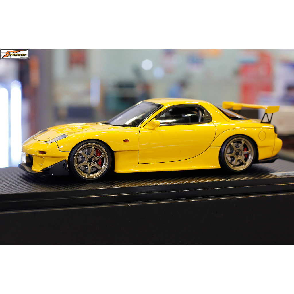 Ignition model IG2868 INITIAL D Mazda RX-7 (FD3S) Yellow | Shopee Thailand