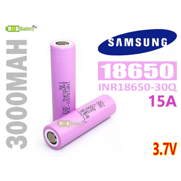 [พร้อมส่ง] Samsung INR18650-30Q 3000mAh 15A 3.7v Rechargeable Li-ion ...