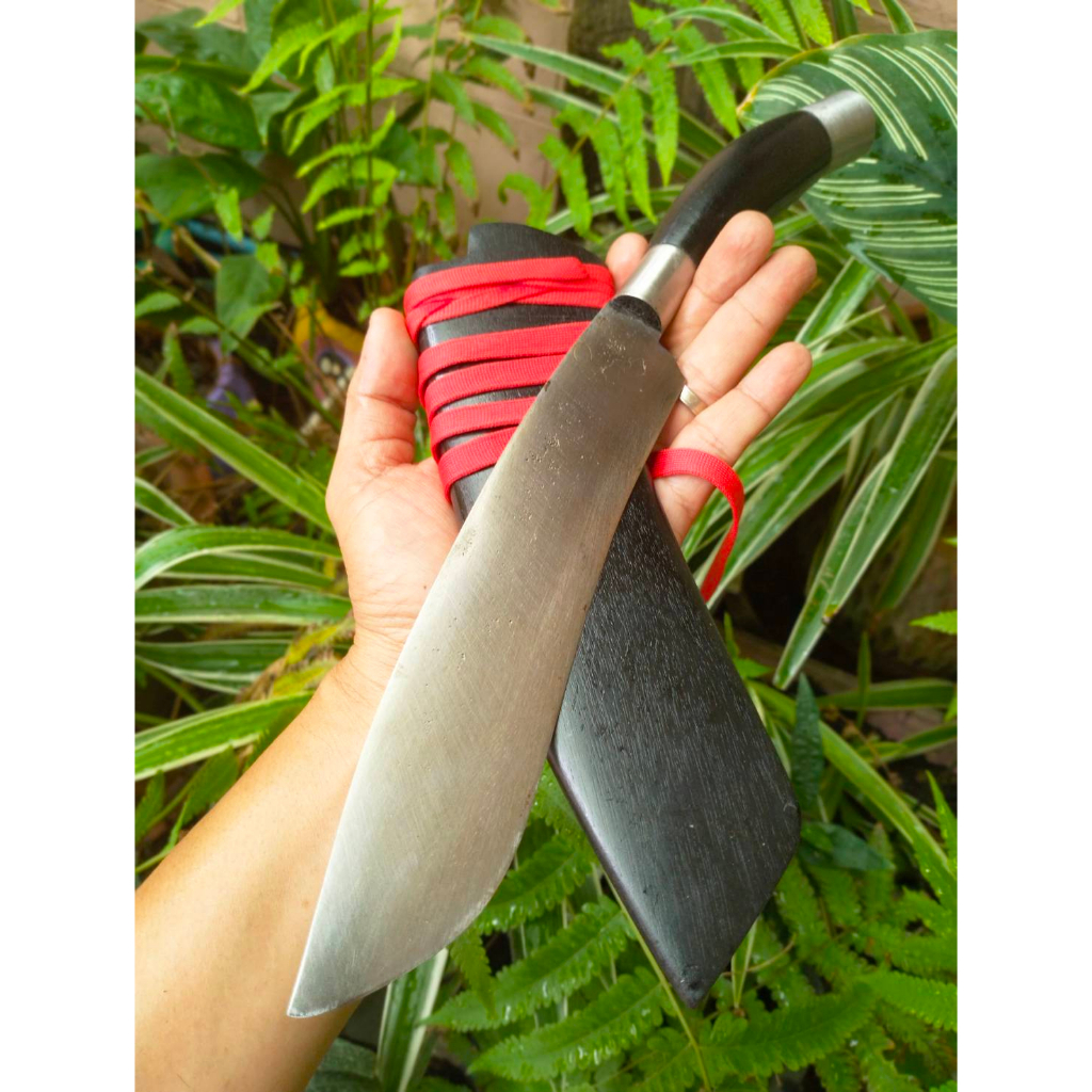 มีดเหน็บ อีเหน็บ (E-Nep) มีดหมอ มีดเดินป่า มีดแคมป์ ใบ 8” Sup9 ผิวขัด ด้ามฝักไม้ประดู่รมดำ คอ ...