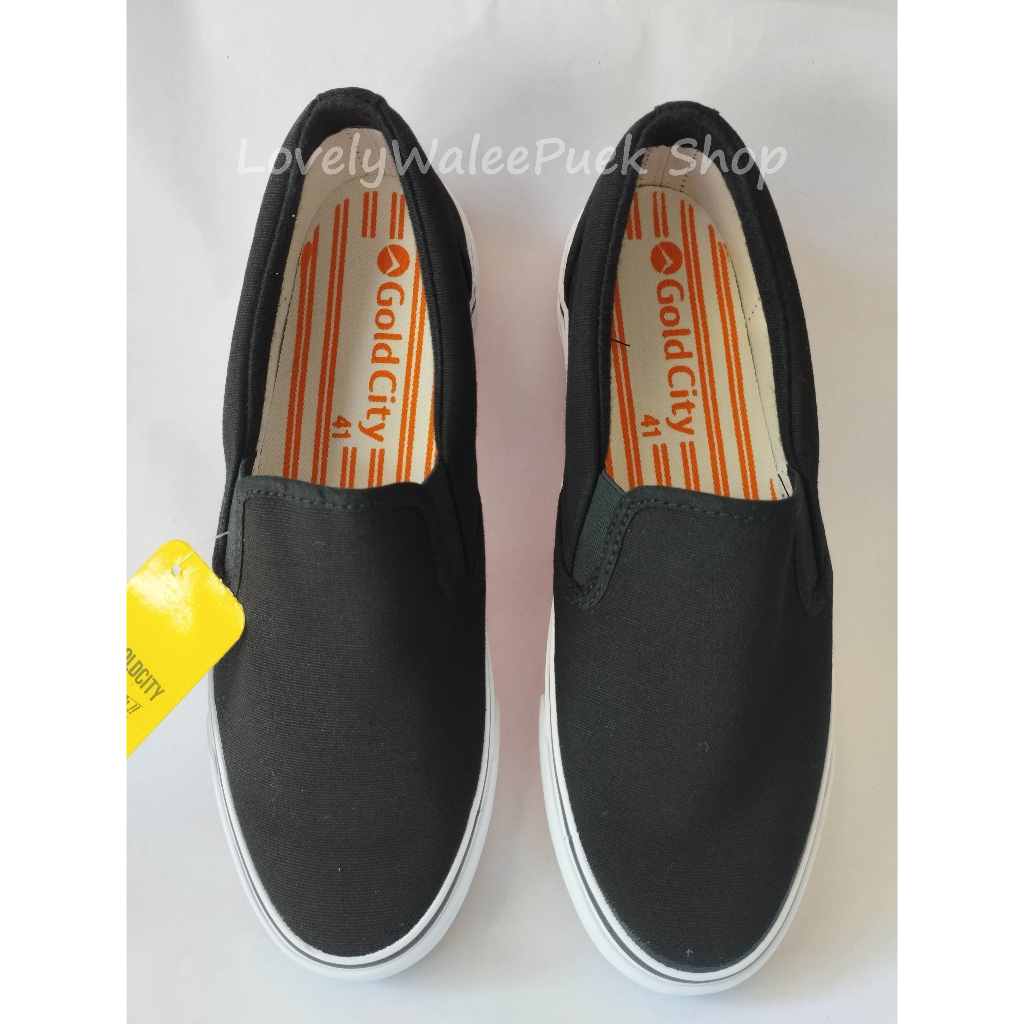 GoldCity-1285_Size_37-45 ผ้าใบแบบสวมสลิปออนขอบนวมนุ่ม มี ุ6 สี_พร้อมส่ง!! | Shopee Thailand