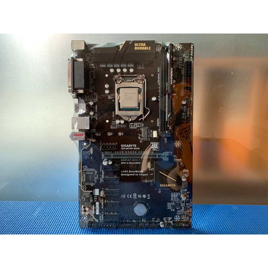เมนบอร์ด Gigabyte GA-H110-D3A Socket 1151 CPU G4400 Ram 4GB DDR4 สำหรับขุดบิทคอยน์ No.ฝาหลัง ...