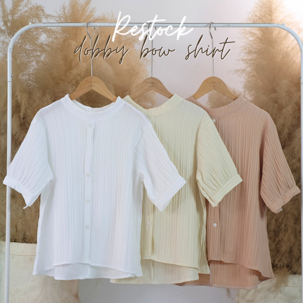 Dobbie Bow Shirt เสื้อโบว์หลังผ้าดอบบี้ | Shopee Thailand