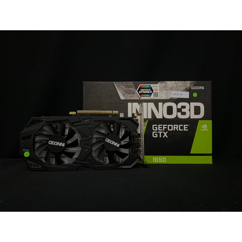 การ์ดจอ INNO3D GTX 1650 TWIN X2 OC 4GB DDR6 128BIT NVIDIA สินค้ามือ1 มีประกันศูนย์ ADVICE 13/01 ...