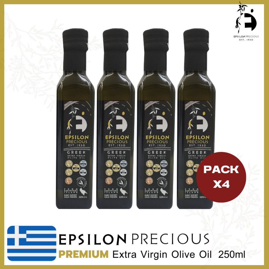 [PackX4] Epsilon Precious PREMIUM Extra Virgin Olive Oil 250ml - Bottle ...