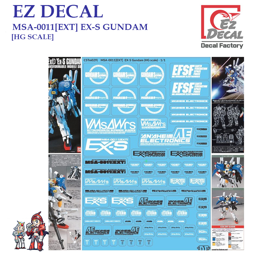 ดีคอลน้ำ [EZ DECAL] CSTM 29 MSA-0011[EXT] EX-S GUNDAM [HG SCALE] HG 1/ ...