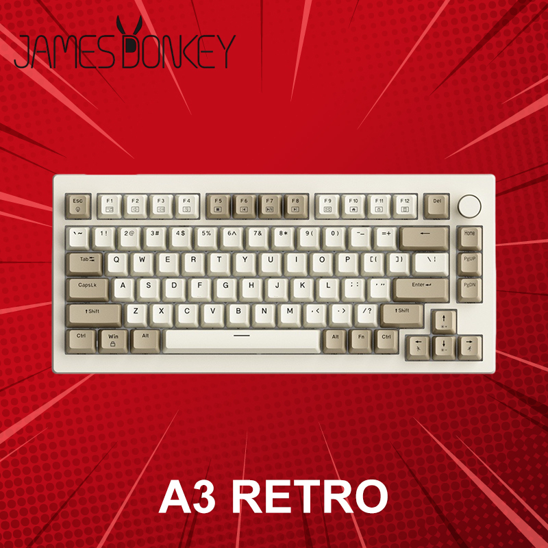 คีย์บอร์ดไร้สาย James Donkey A3 Retro (ภาษาอังกฤษ) ประกันศูนย์ 1 ปี | Shopee Thailand