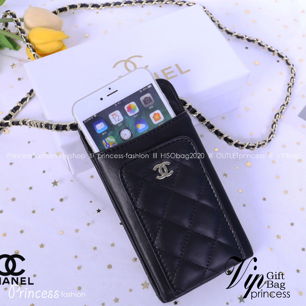 CHANEL Phone holder with chain / CHANEL WOC BAG กระเป๋าใส่โทรศัพท์ได้ ...